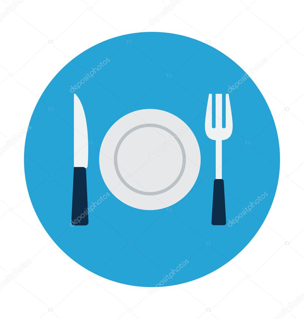 Dining Colored Vector Icon Stock Vector by ©creativestall 91108284