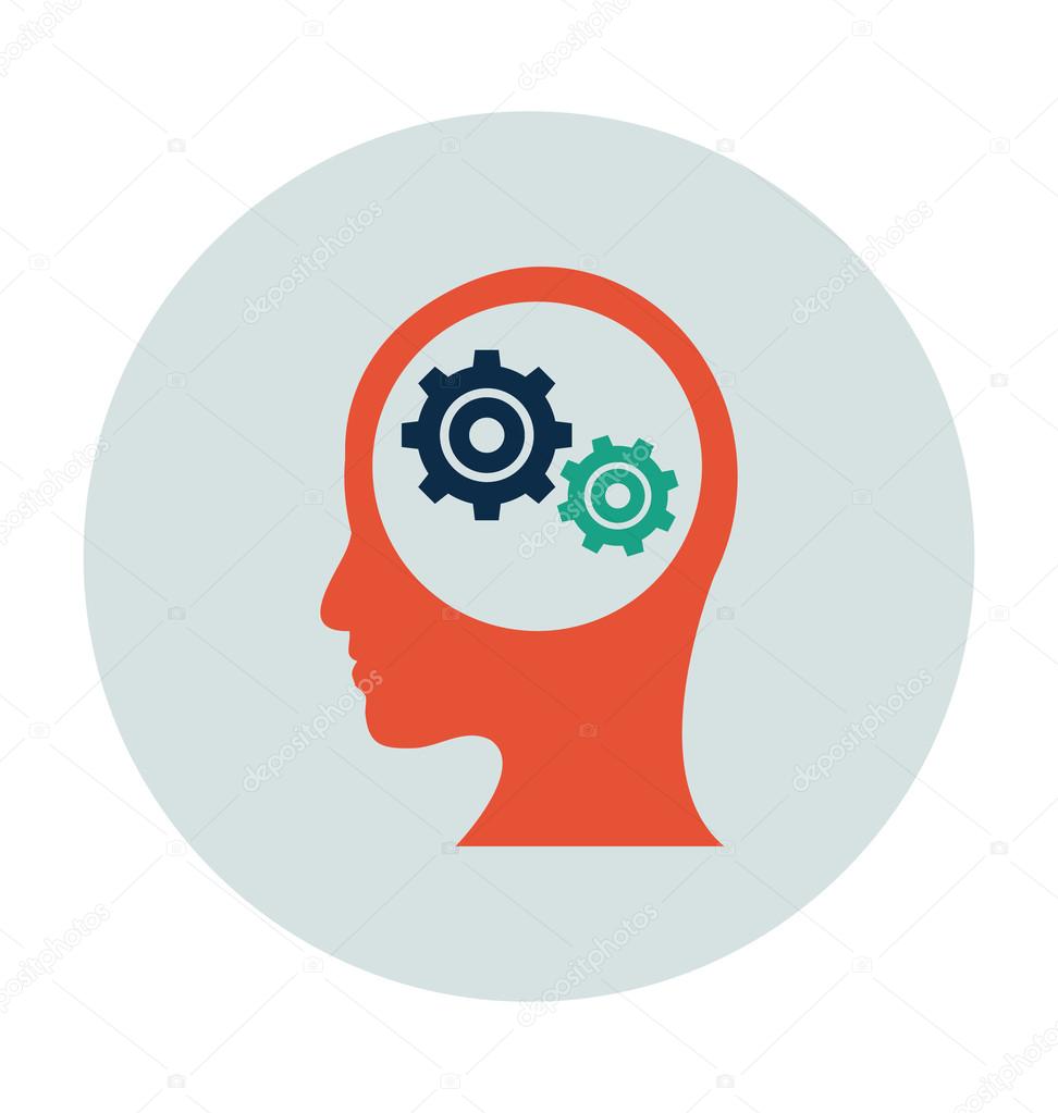 Brain Cog Colored Vector Illustration Stock Vector by ©creativestall ...