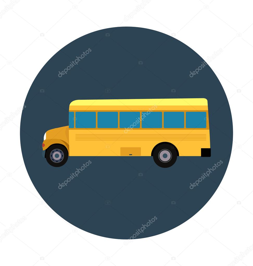 Public Bus Colored Vector Icon Stock Vector Image by ©creativestall ...