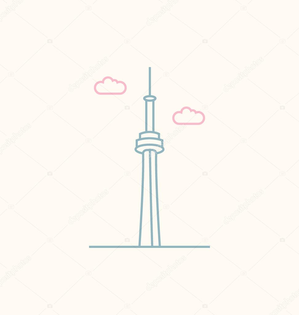Cn Tower colored vector Illustration — Stock Vector © creativestall #91709482