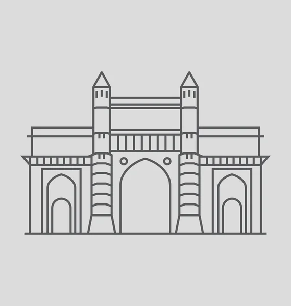 Gateway Of India colored Vector Illustration Stock Vector Image by ...