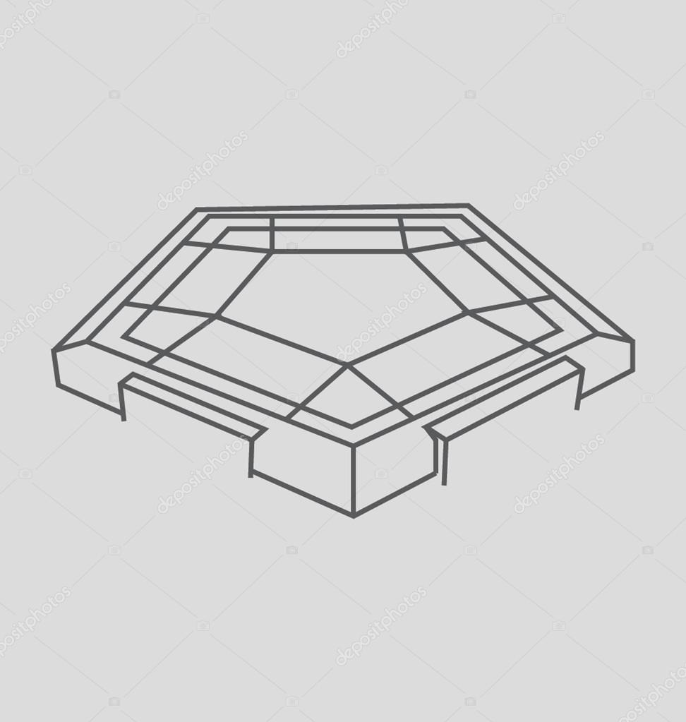 Pentagon Solid Vector Illustration — Stock Vector © creativestall #91784092