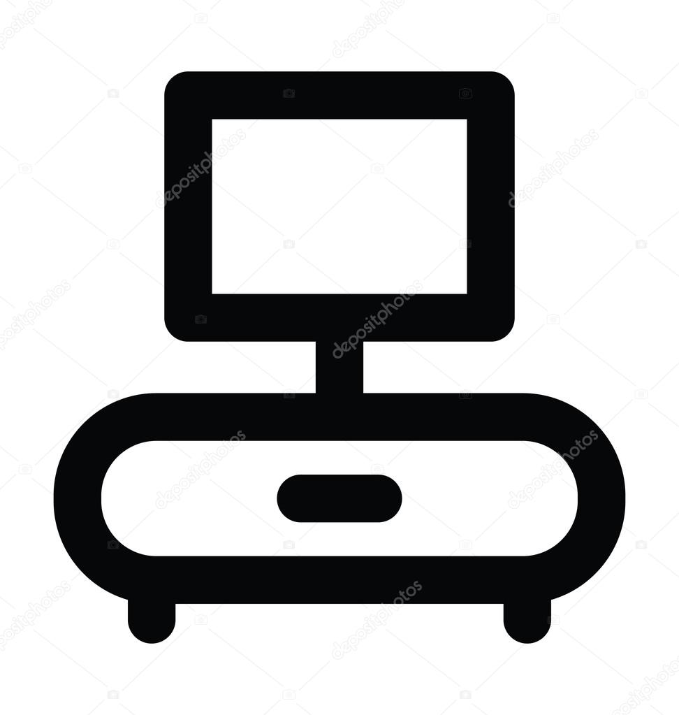 LCD Table Bold Line Vector Icon Stock Vector Image by ©creativestall ...