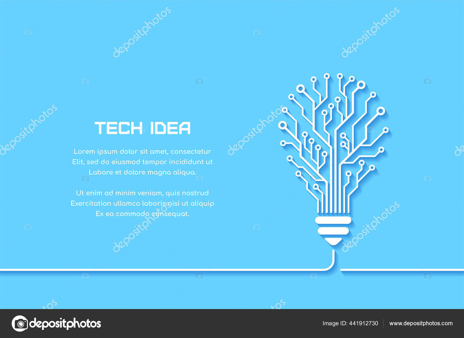 Creative technical idea, template desigh with place for text. Stock ...