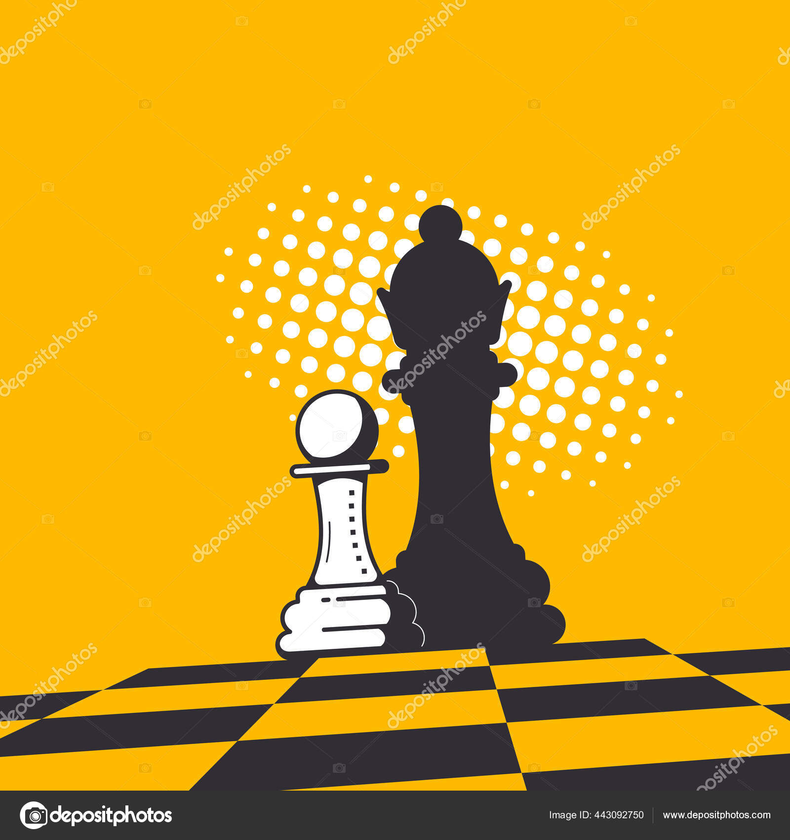 Chess Pawn Droping Shadow of a Queen Stock Vector Image by ©Den.the ...