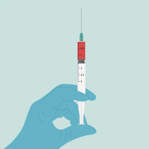 Doctor hand press syringe Stock Vector Image by ©Sentavio #125674934