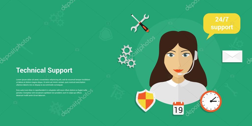 Technical support banner Stock Vector Image by ©Den.the.Grate@gmail.com ...