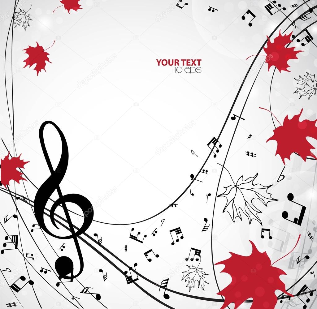 Autumn background music ⬇ Vector Image by © 1nana1 | Vector Stock 59968231
