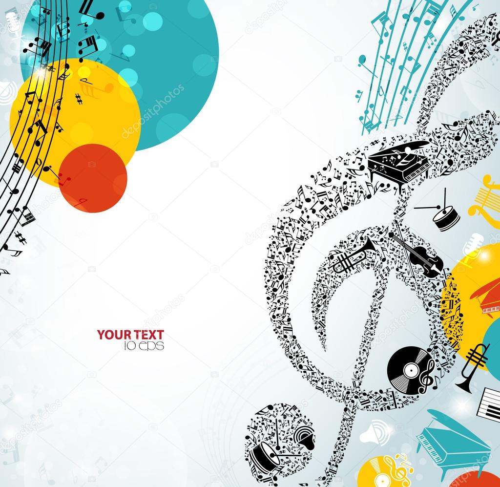 Colorful musical background — Stock Vector © 1nana1 #59968279