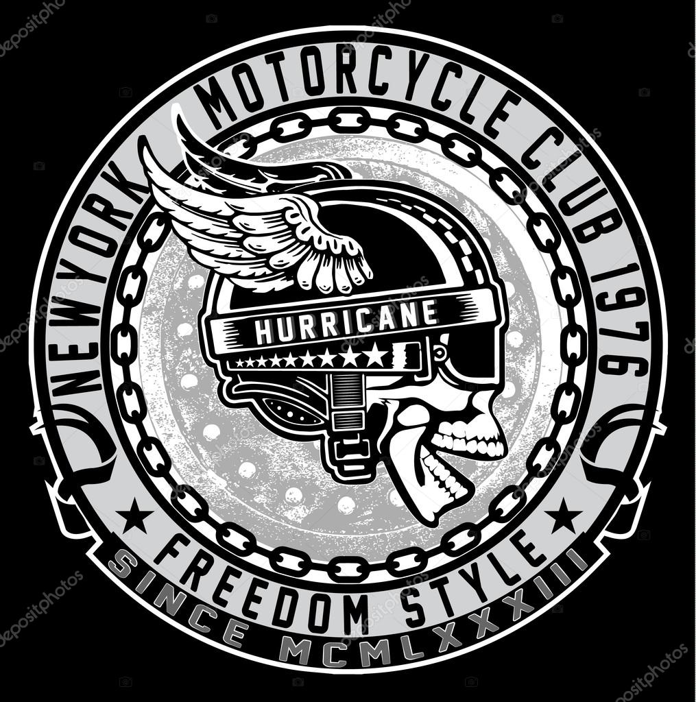 Vintage Biker Skull Emblem — Stock Vector © emeget #97479640 Vintage Biker Skull Emblem — Stock Vector © emeget #97479640