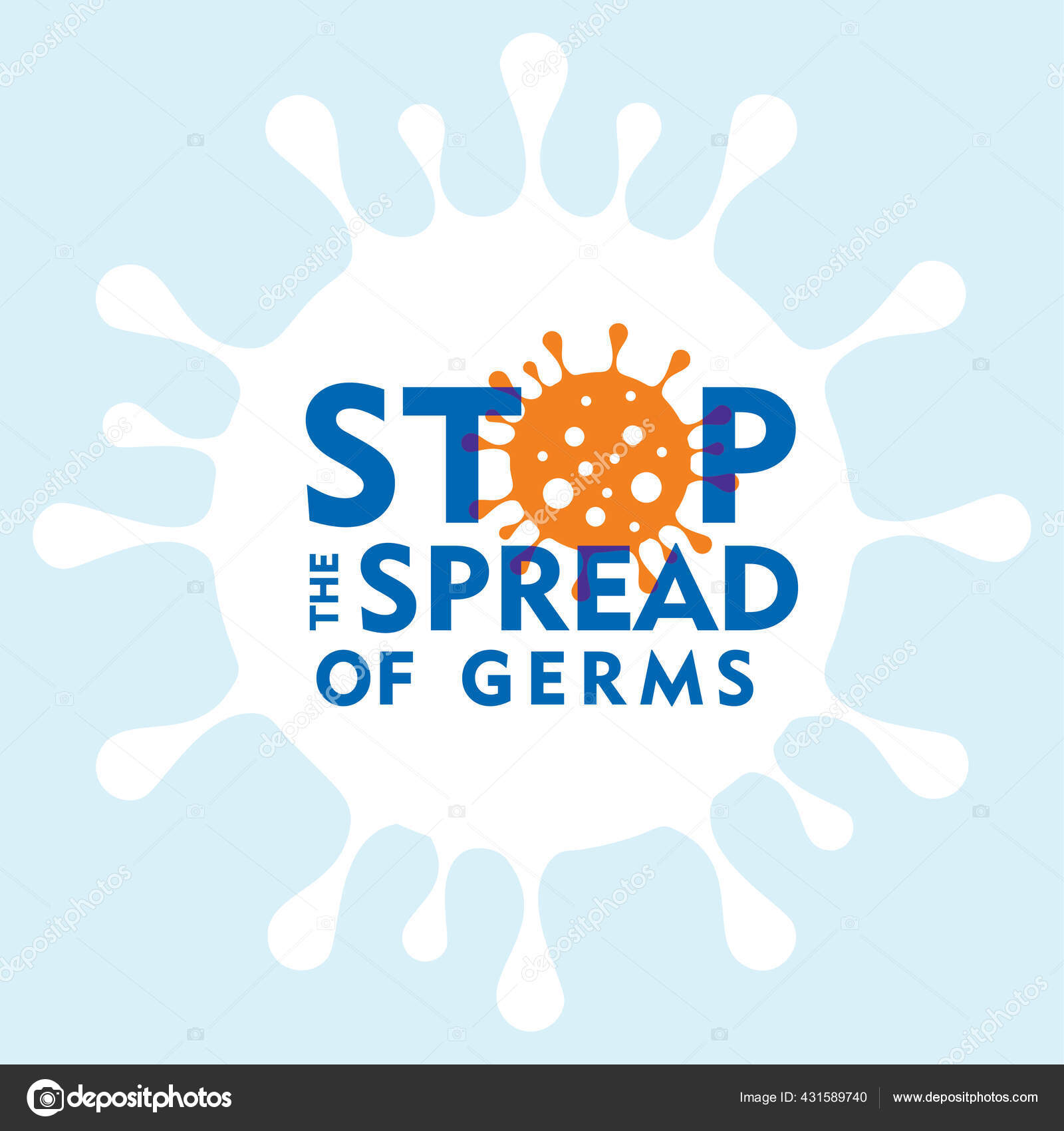 Stop Spread Germ Sign Stock Vector by ©up2date99@gmail.com 431589740