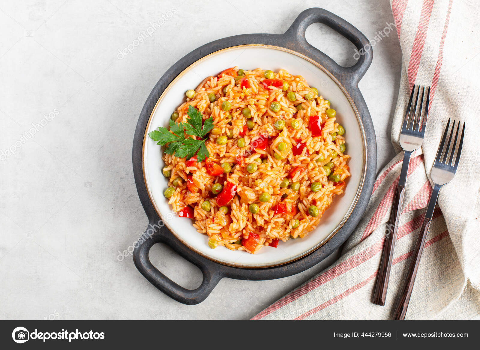 Djuvec Rice Traditional Balkan Dish Rice Cooked Red Bell Pepper Stock ...