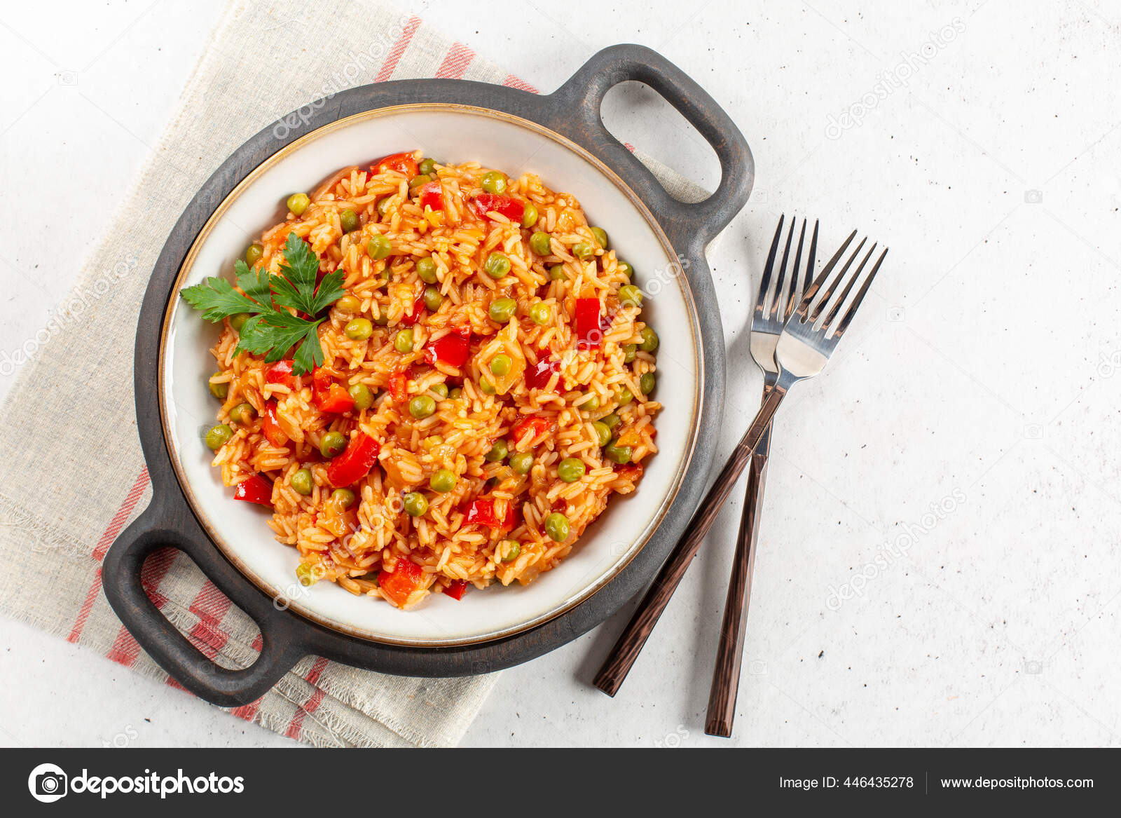 Djuvec Rice Traditional Balkan Dish Rice Cooked Red Bell Pepper Stock ...