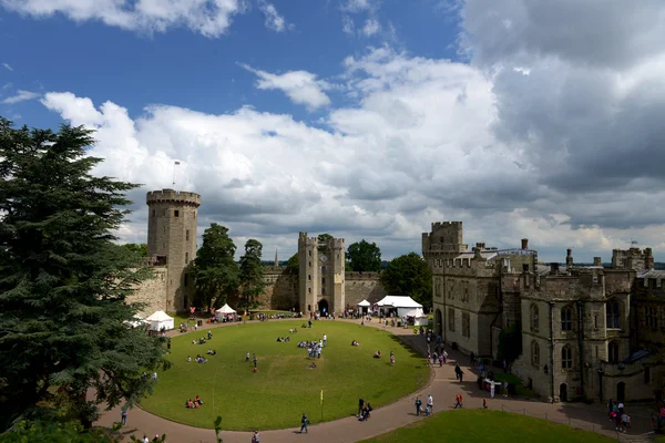 Aerial View of warwick castle (panoramic photo) — Stock Photo © kk_tt ...