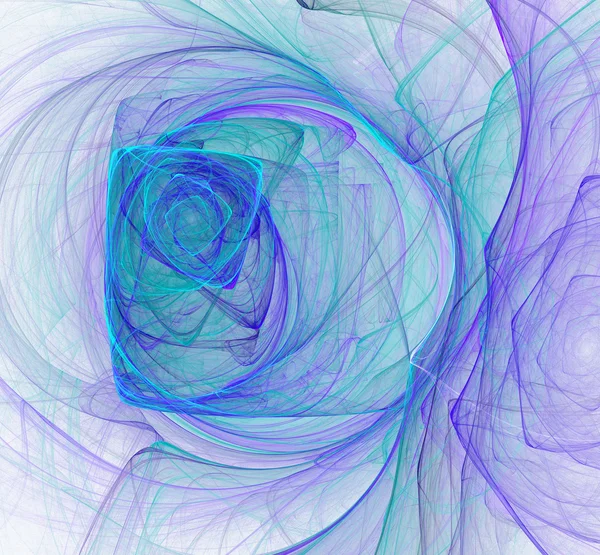 Abstract fractal design. Blue smoke spirals on white. - Stock Image ...