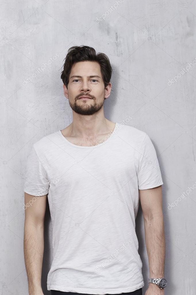 Handsome goatee guy in studio — Stock Photo © sanneberg #108716386