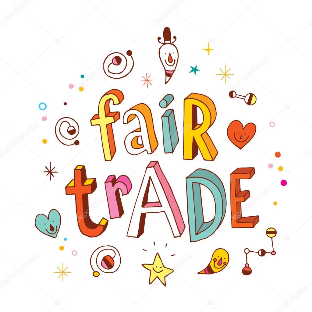 Fair trade unique hand lettering — Stock Vector © Aliasching #123905632