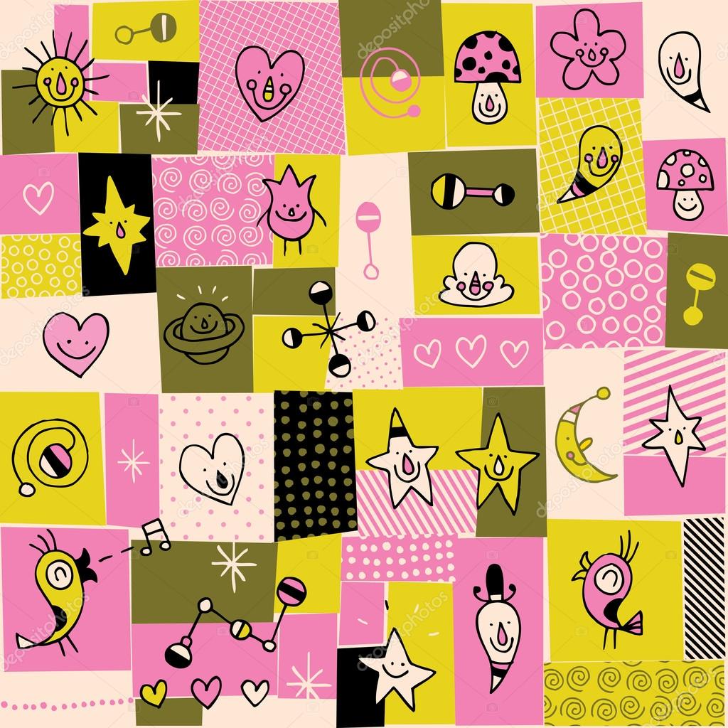 Cartoon characters seamless pattern Stock Vector Image by ©Aliasching ...