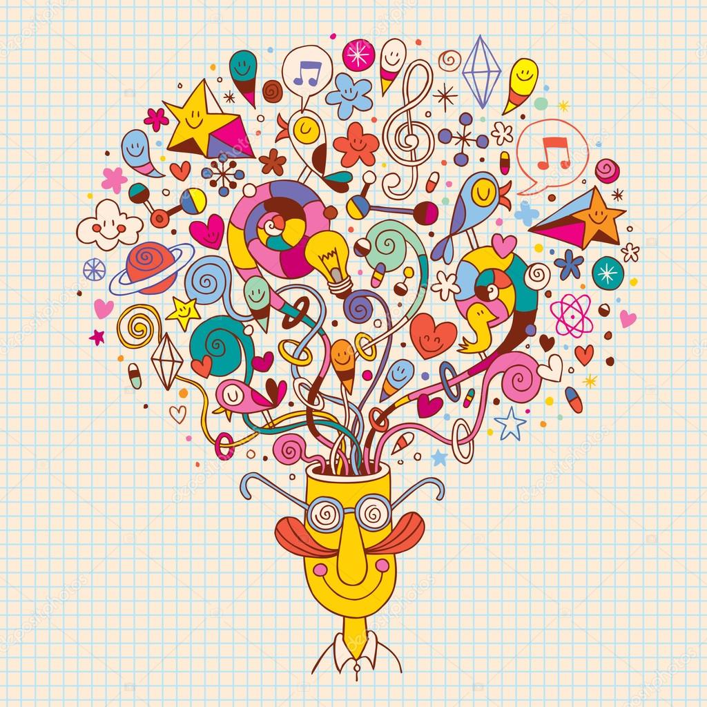 Pensamiento creativo vector, gráfico vectorial © Aliasching imagen ...