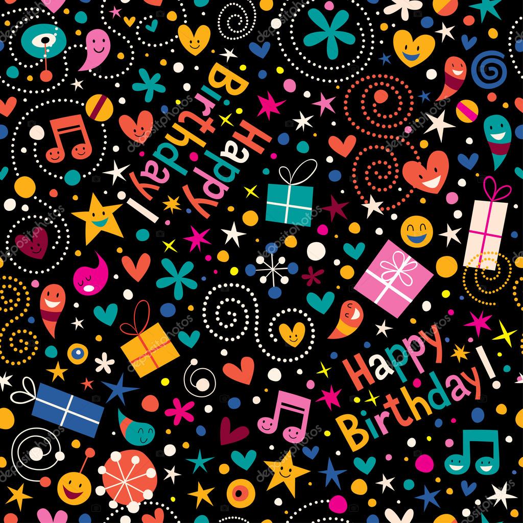 Happy Birthday pattern — Stock Vector © Aliasching #58678203