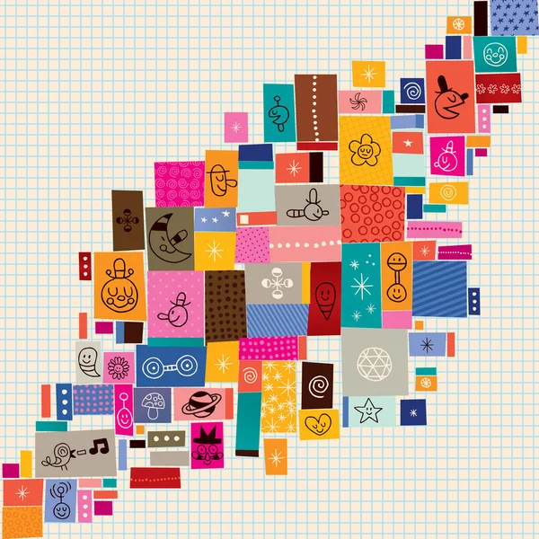 Collage doodle circle frame background Stock Vector Image by ...