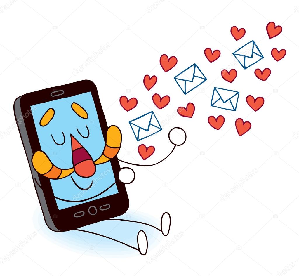 Cell phone sending love messages Stock Vector Image by ©Aliasching ... Cell phone sending love messages Stock Vector Image by ©Aliasching ...