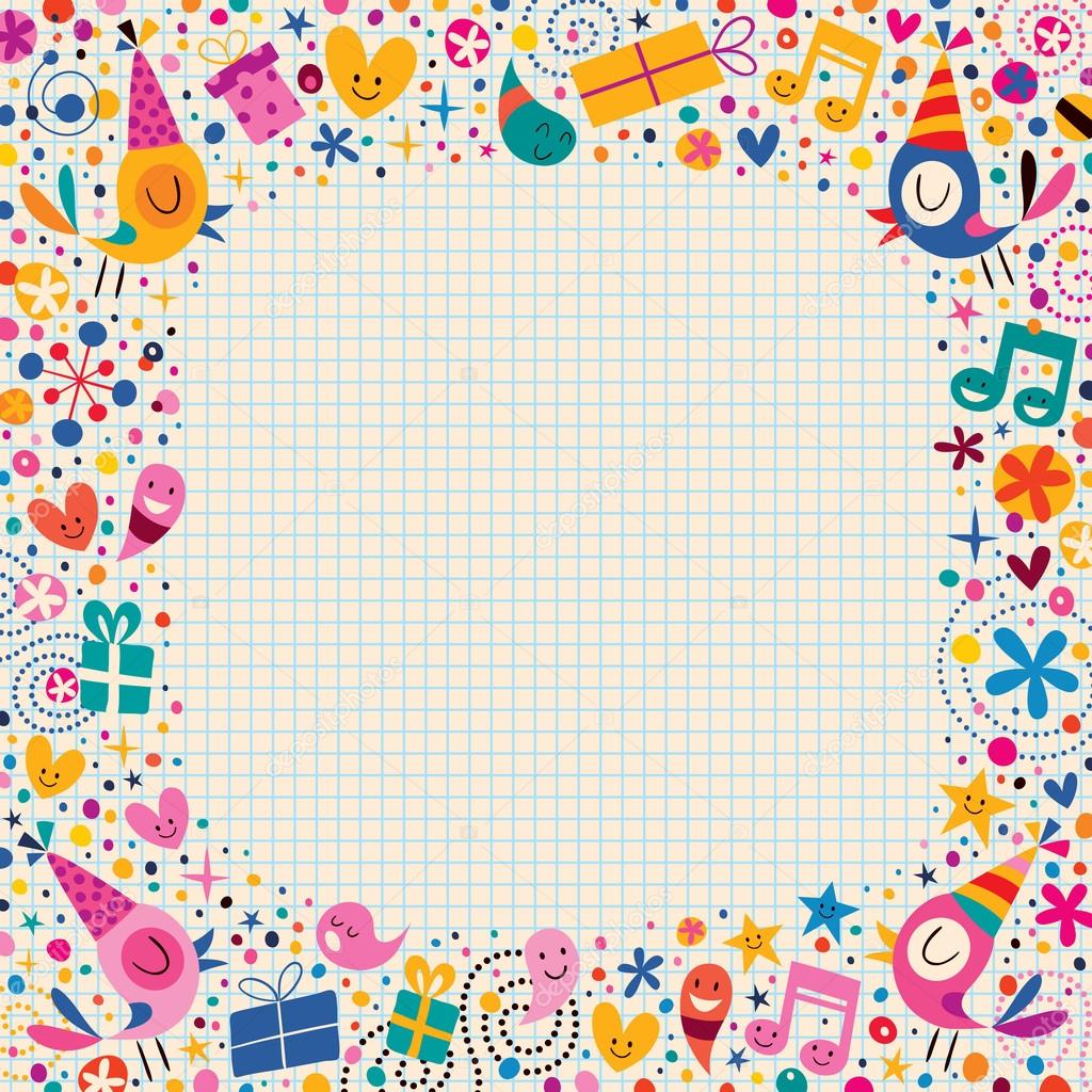 Border birthday | Birthday border — Stock Vector © Aliasching #58757957