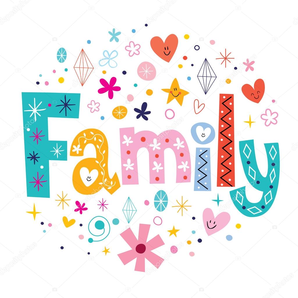 Family - decorative type lettering design Stock Vector by ©Aliasching ...