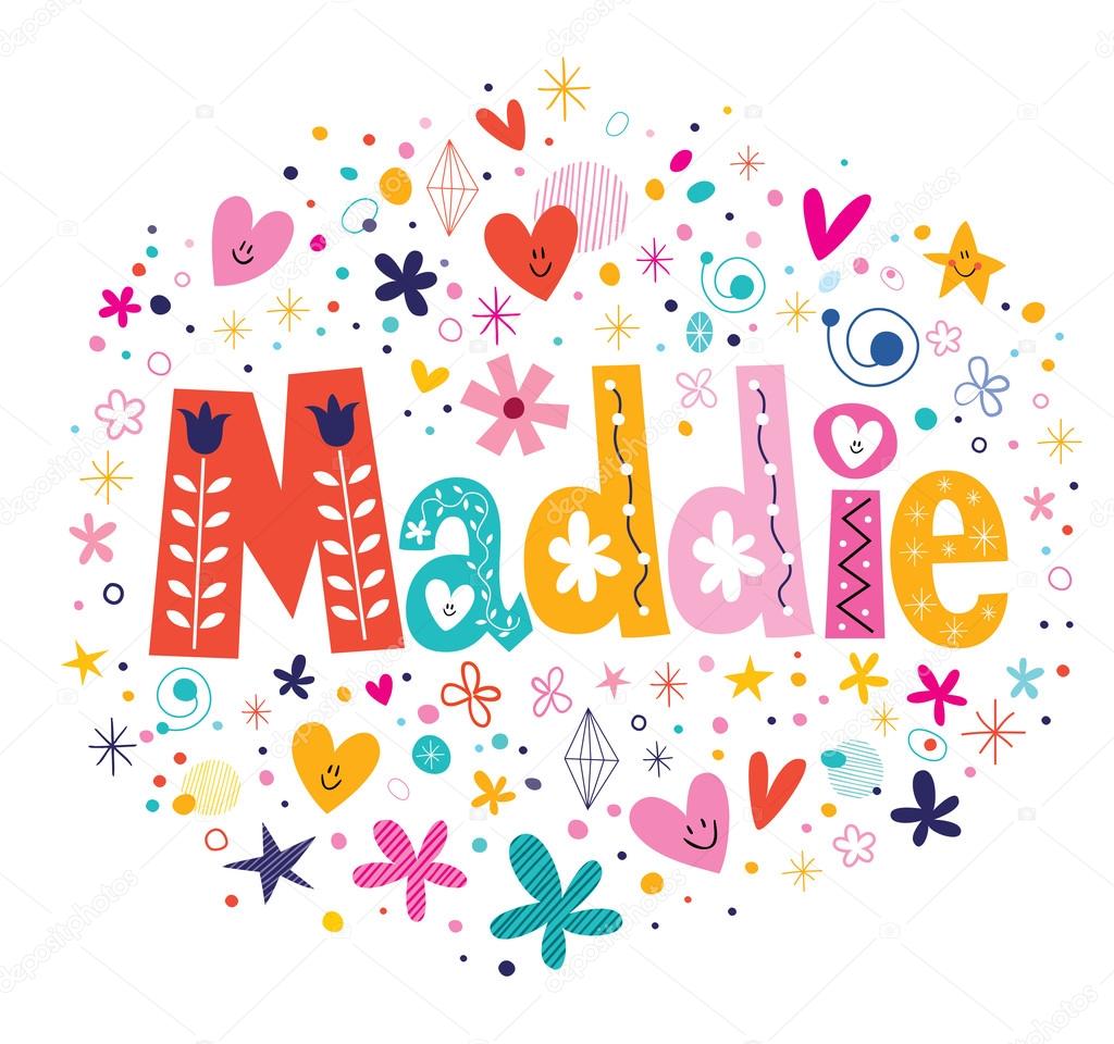 Maddie decorative type lettering design Stock Vector Image by ...