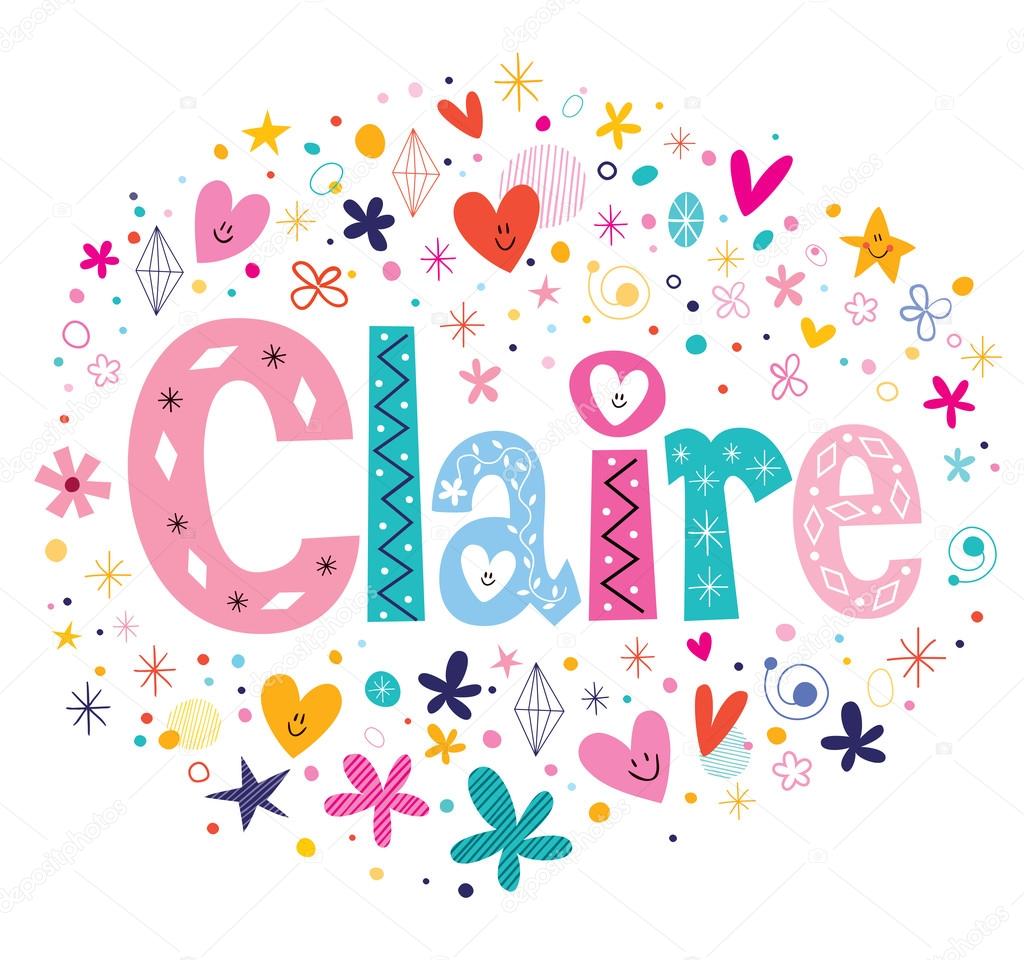 Claire decorative type lettering design Stock Vector Image by ...