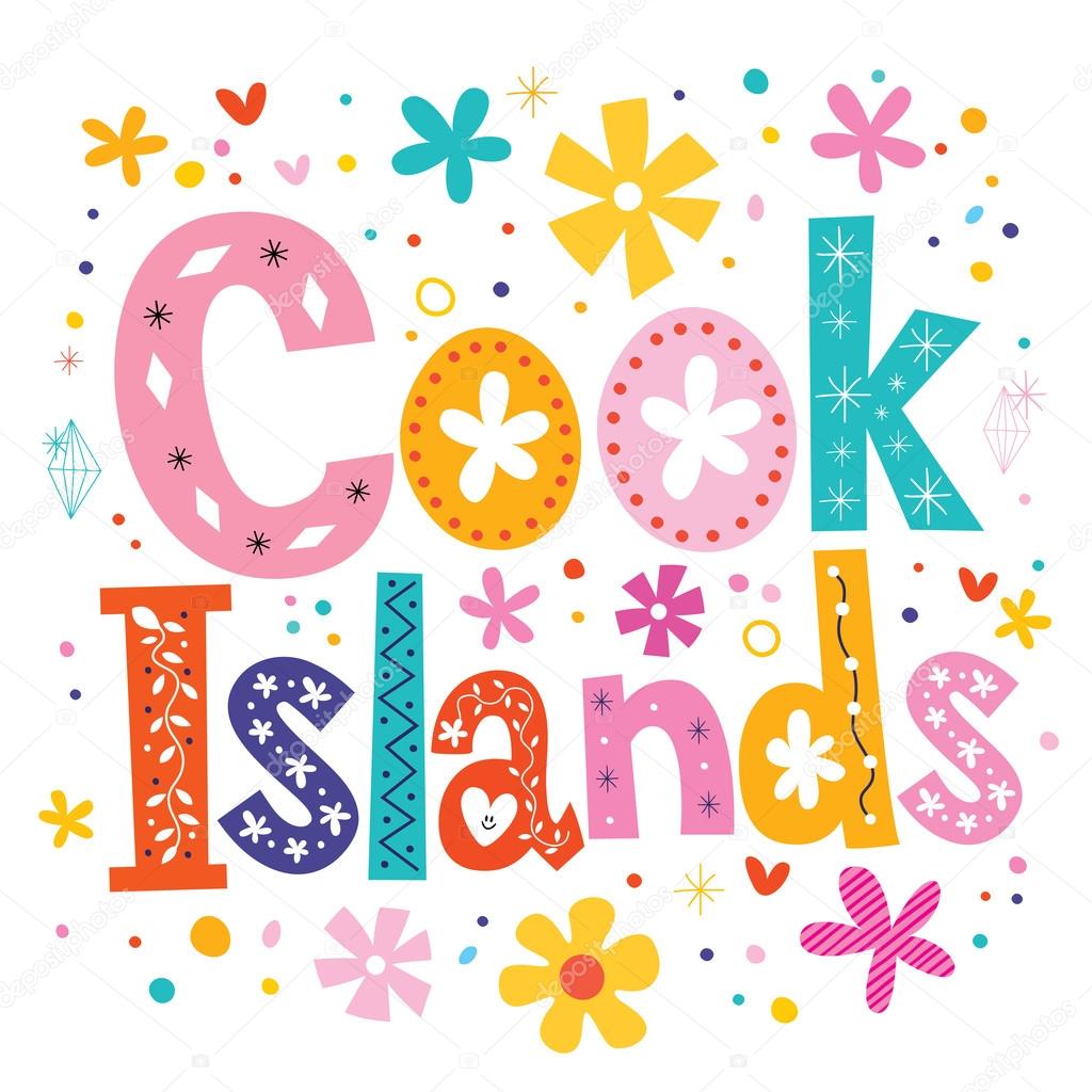 Cook Islands vector lettering decorative type Stock Vector Image by ...