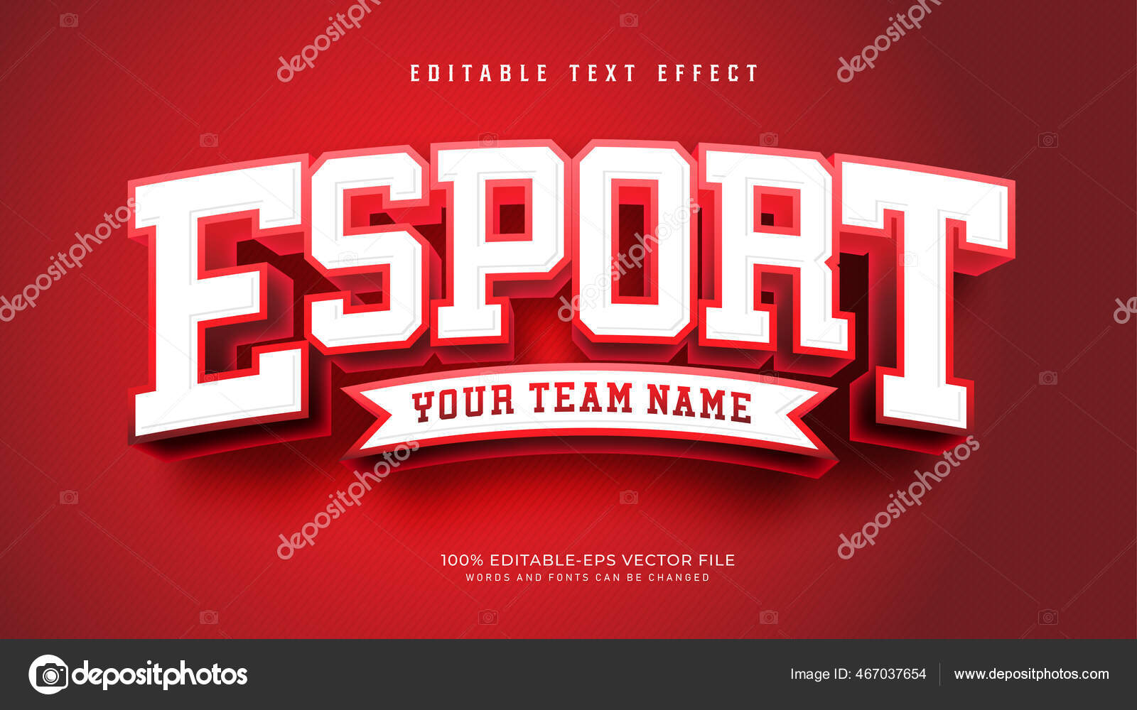 Esport Vector Efecto Texto Vector de stock #467037654 de ©yugra