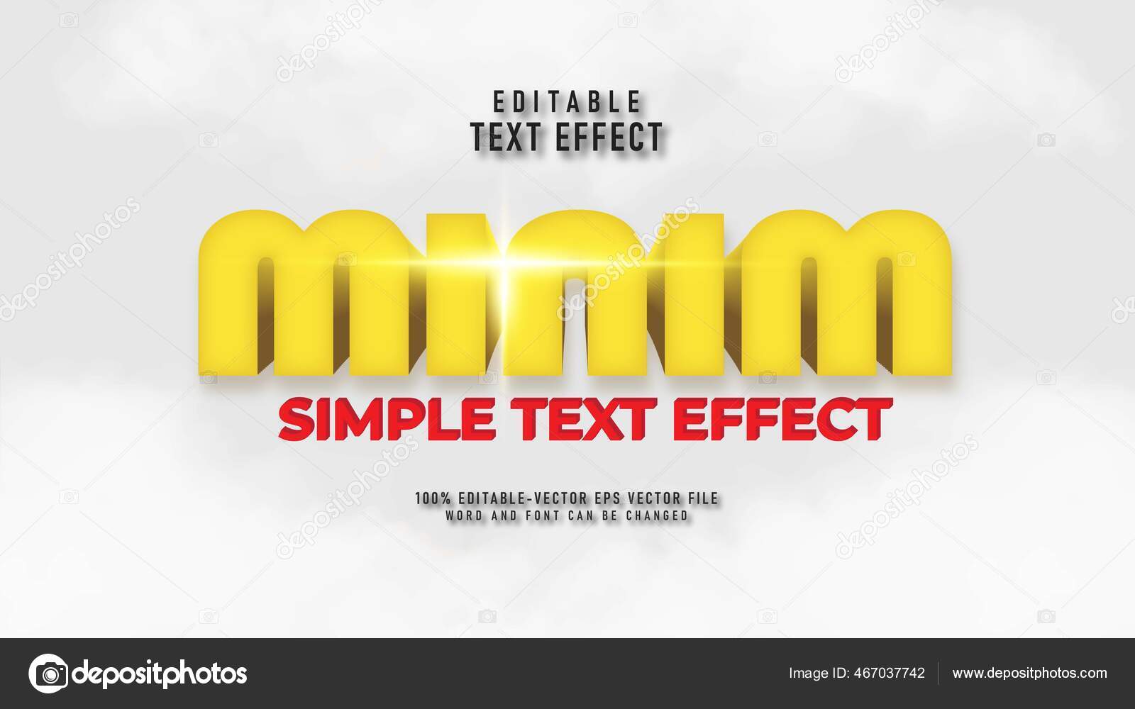 Editable Minion Text Effect Stock Vector Image by ©yugra #467037742