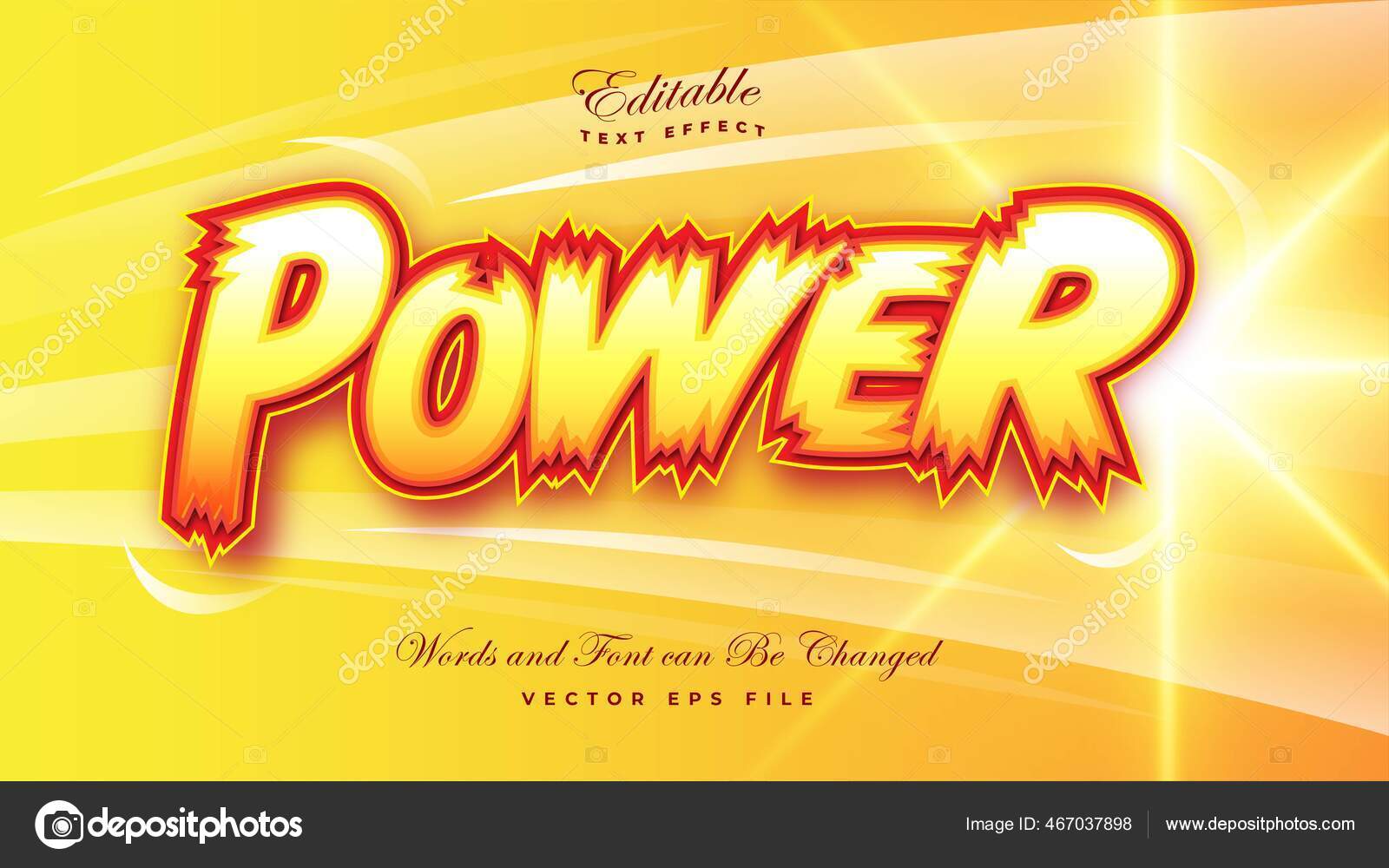 Power Text Effect Editable Mockup Text Effect Stock Vector by ©yugra ...