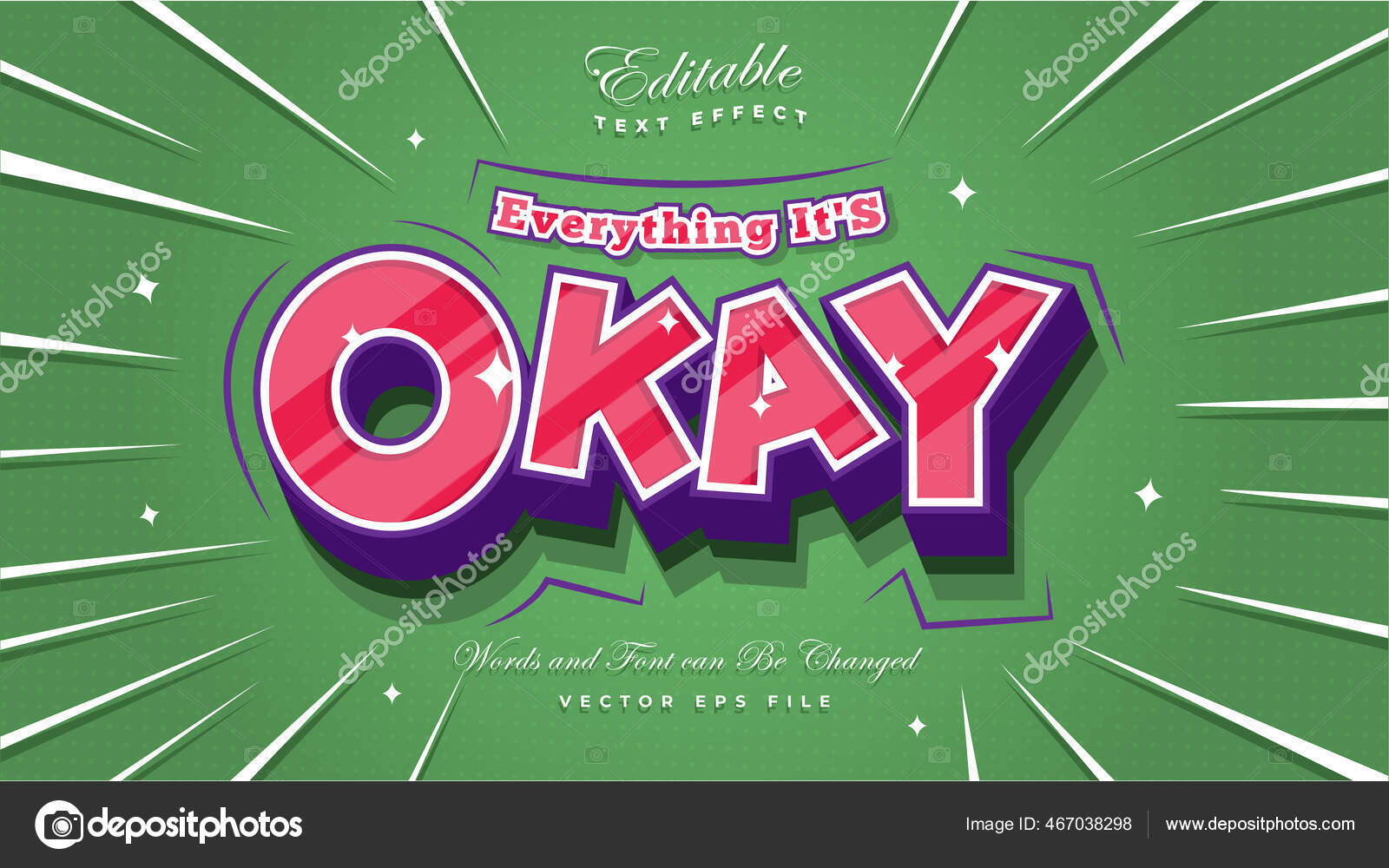 Okay Bold Text Effect Stock Vector Image by ©yugra #467038298