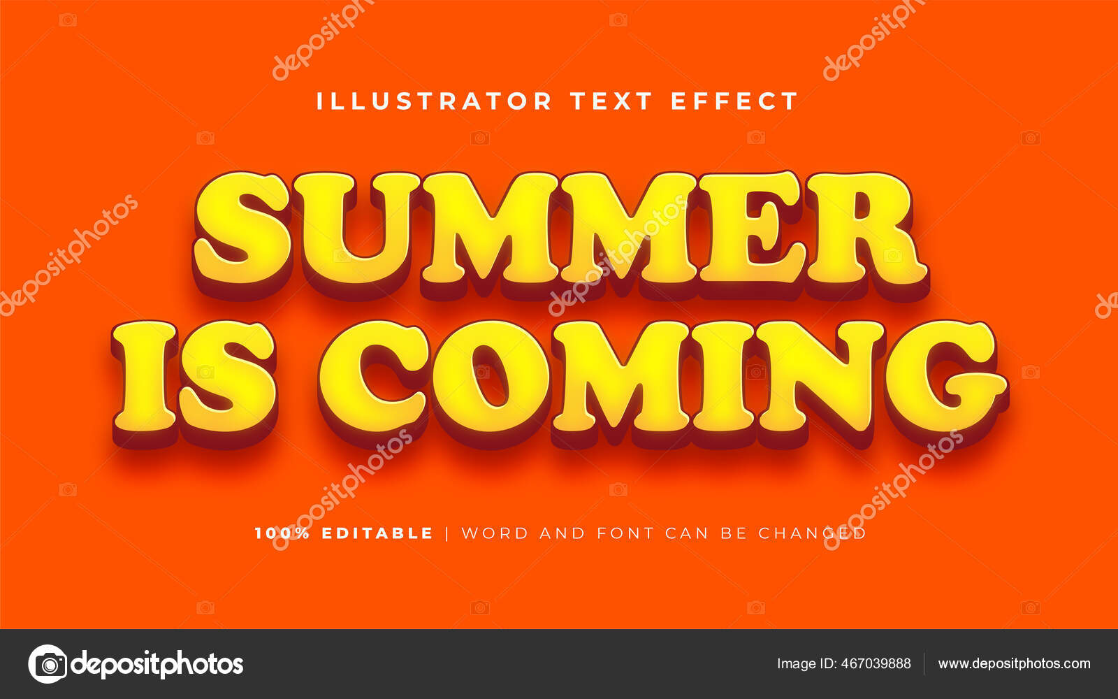 Summer Vector Text Effect Stock Vector by ©yugra 467039888