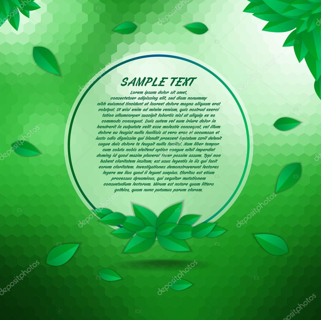 Eco background Stock Vector by ©yugra 62433491