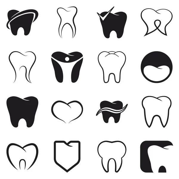 Diente, dientes vector iconos conjunto 2024