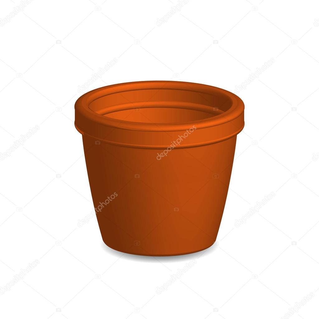 Illustration of flower pot,vector isolated on white background — Stock ...