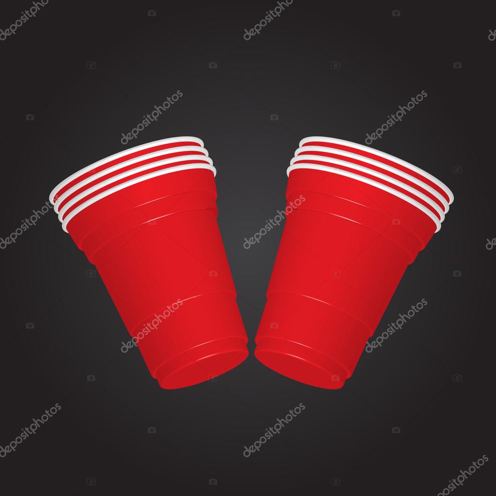 Stack Plastic Red Cup Party