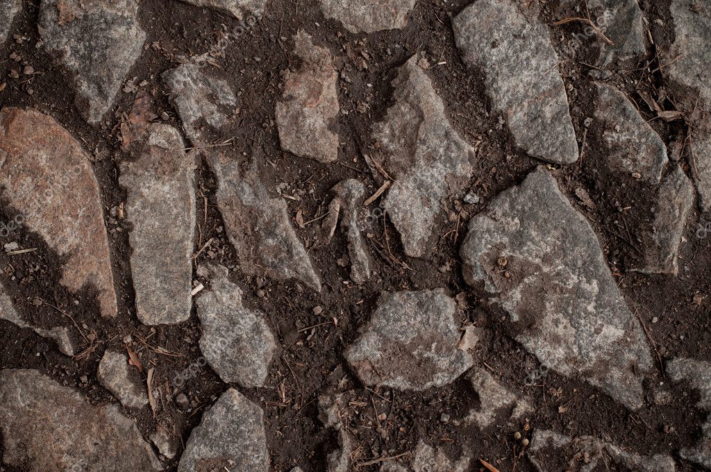 Stone path on ground texture background — Stock Photo © Fesenko #66833081