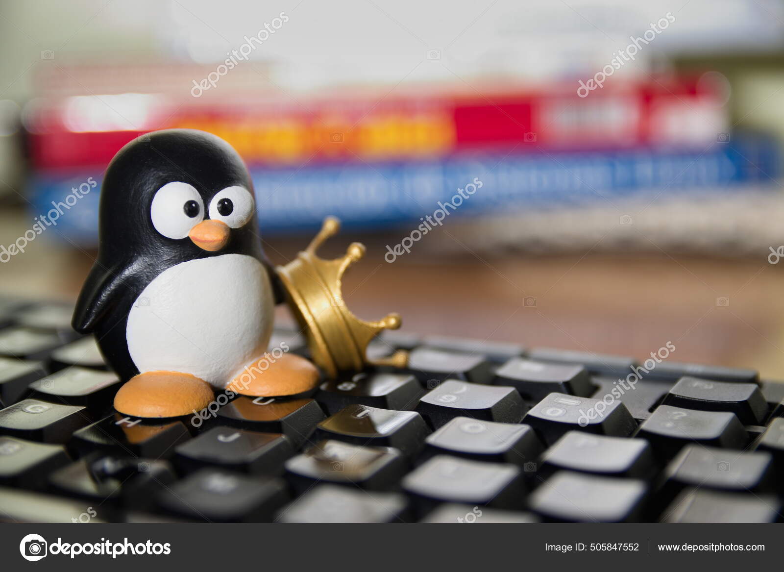 Tux Figure Linux Free Software Symbol Next Crown Computer Keyboard ...