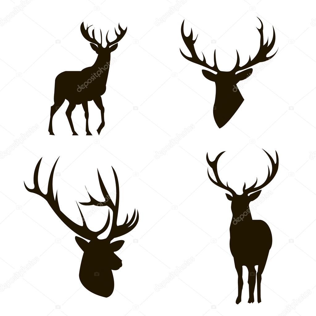 silueta de venado, gráficos vectoriales 2023