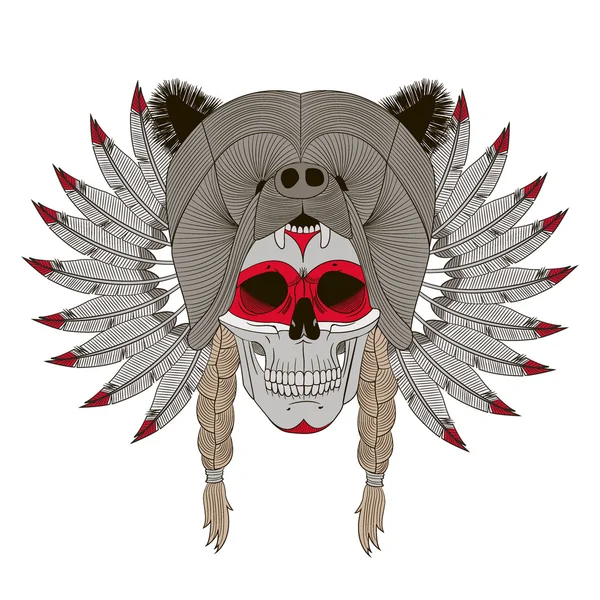 Calavera apache Imágenes Vectoriales, Gráfico Vectorial de Calavera ...