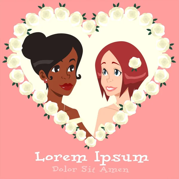 Lesbian Wedding — Stock Vector © Prikhnenko 13266196