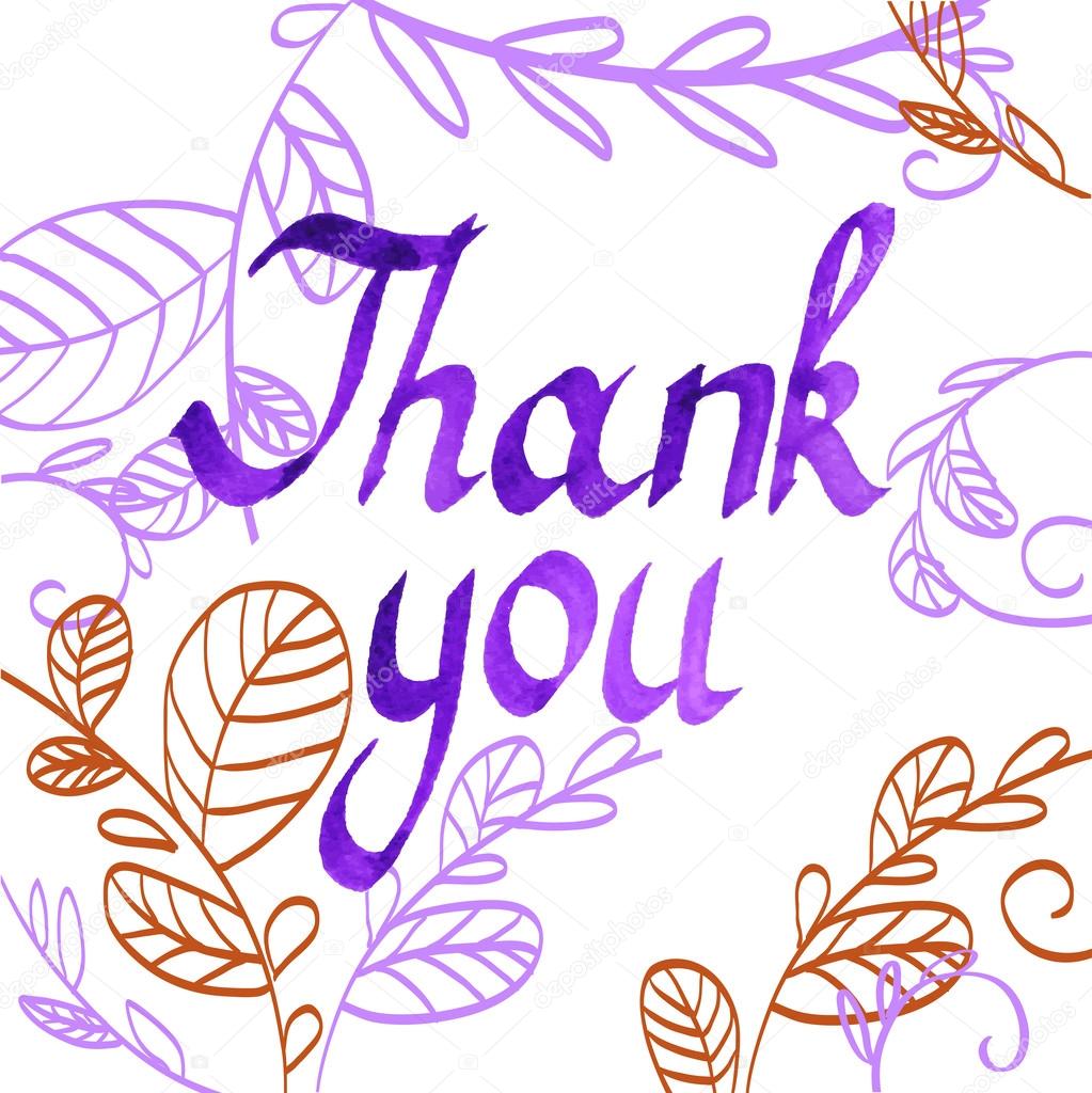 Thank You Hand Painted Text. Stock Vector Image by ©Katya_Bra #63270321