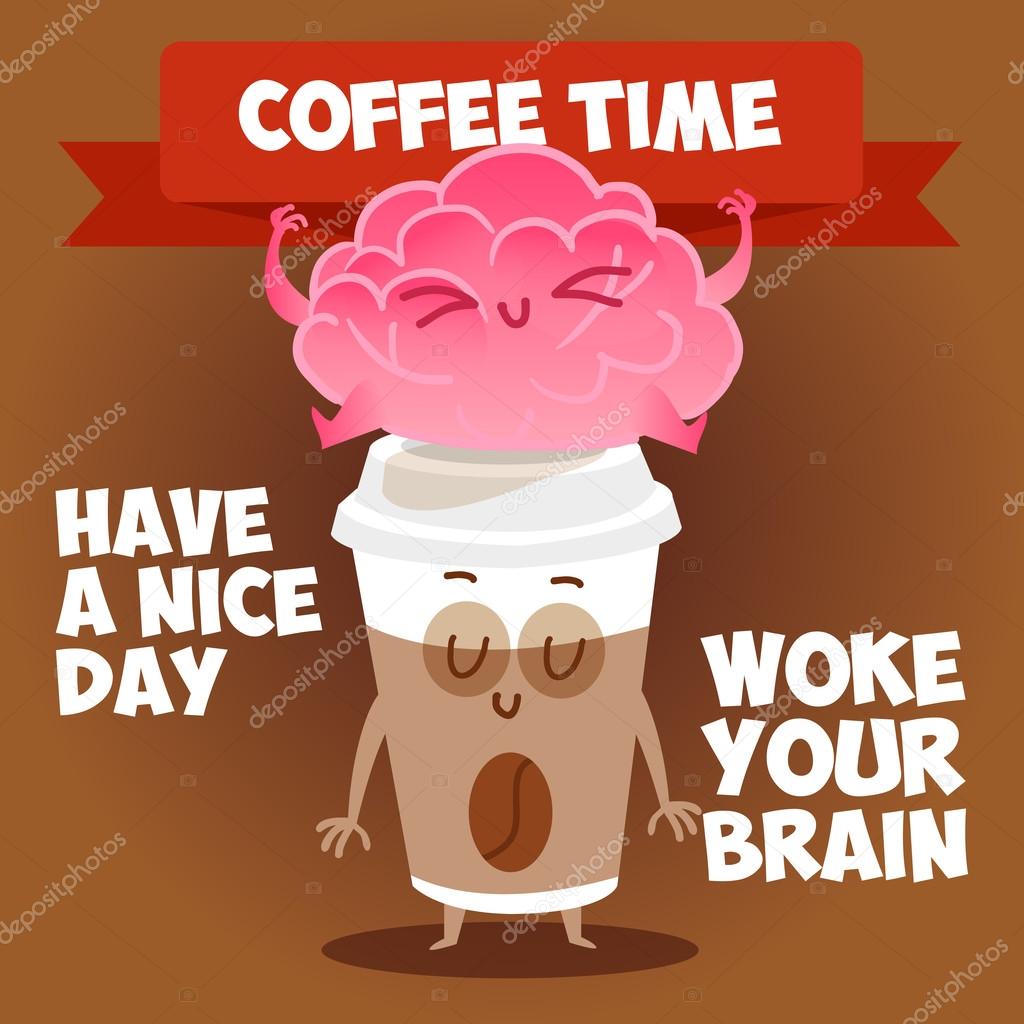 Coffee and brain. Everyone needs coffee. Stock Vector Image by ©Katya ...