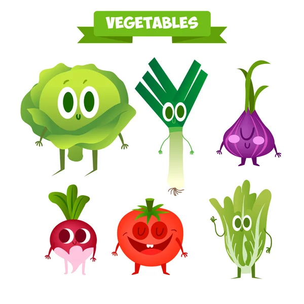 Cute vegetables Vector Art Stock Images | Depositphotos