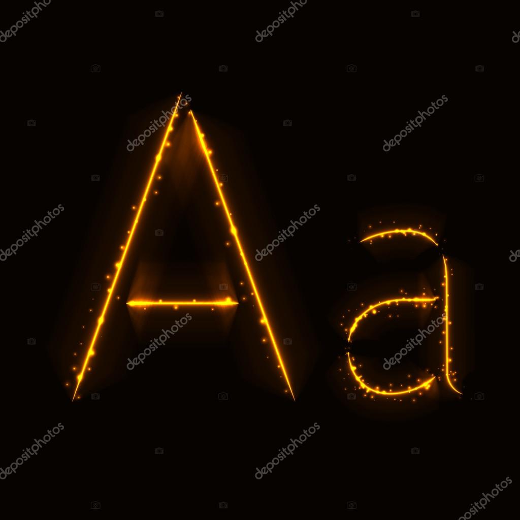 Alphabet letters of lights Stock Vector by ©InVentoriS 90987634