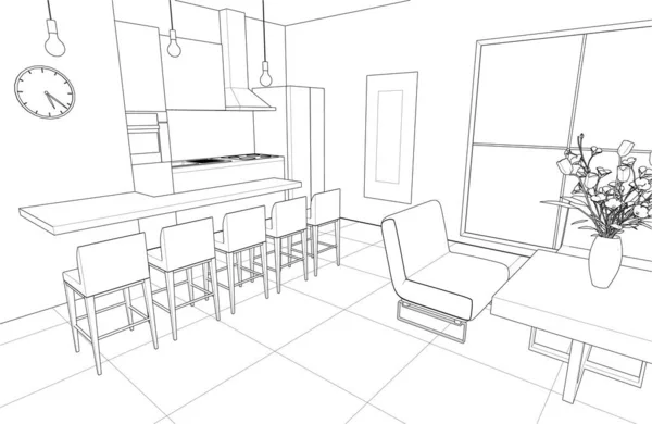 Dining Room Drawing